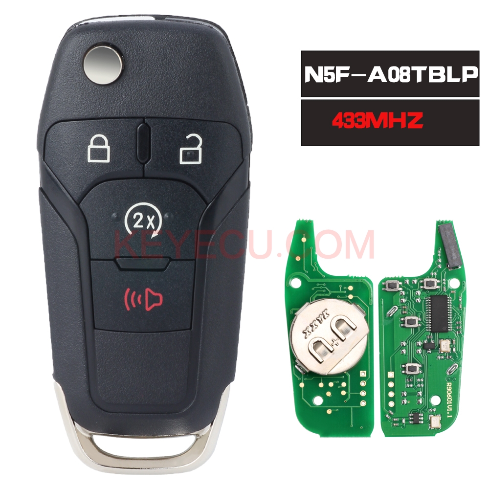 FCC ID: N5F-A08TBLP Flip Remote Control Car Key With 4 Buttons 434MHz ...